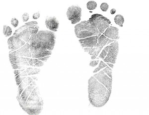 Easy DIY footprint kit for babies